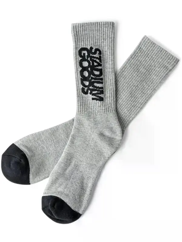 STADIUM GOODS Logo Varsity Crew Socks - Grey