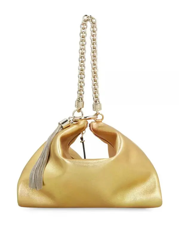 JIMMY CHOO Callie Leather Clutch - Gold