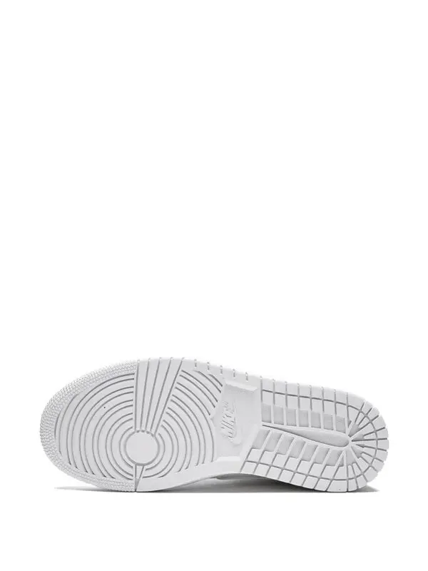 JORDAN Air 1 Mid Triple Patent Leather Sneakers - White