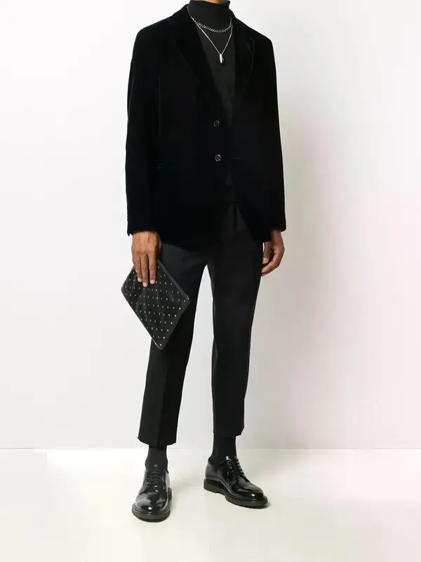 Giorgio Armani Velvet Single-breasted Blazer
