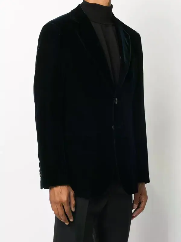 Giorgio Armani Velvet Single-breasted Blazer