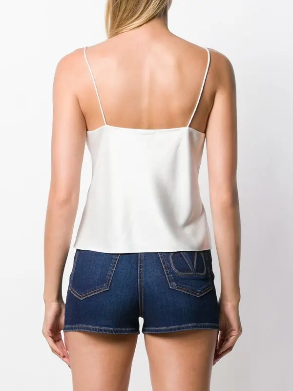 Alice + Olivia Square Neck Camisole Top - White