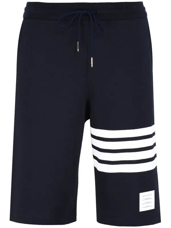 Thom Browne Loopback 4-bar Sweat-shorts - Blue
