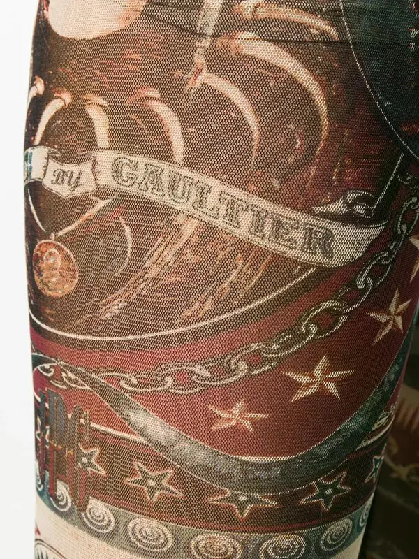 JEAN PAUL GAULTIER Printed Fitted Trousers