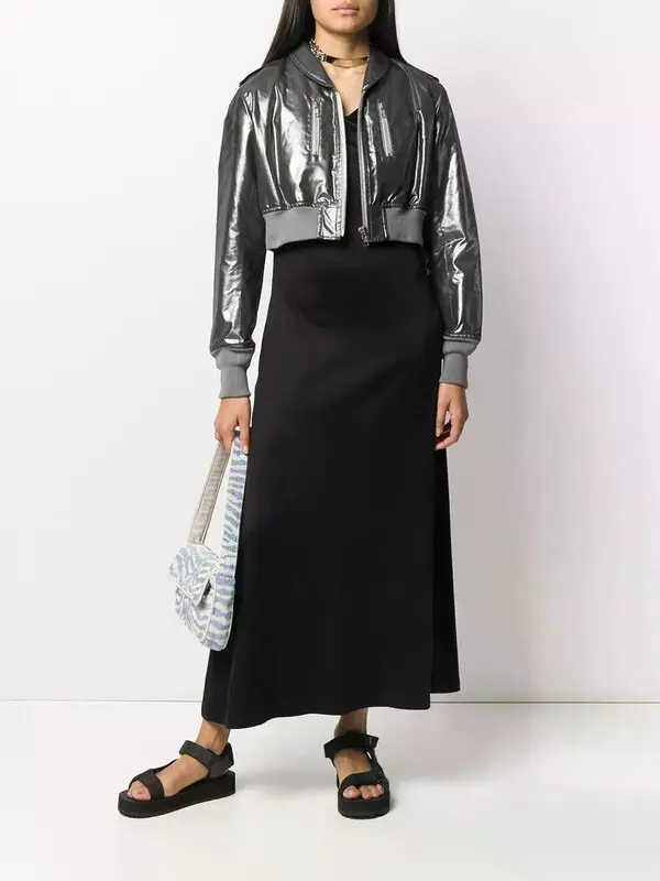 Yohji Yamamoto 1990s Stand-up Collar A-line Dress