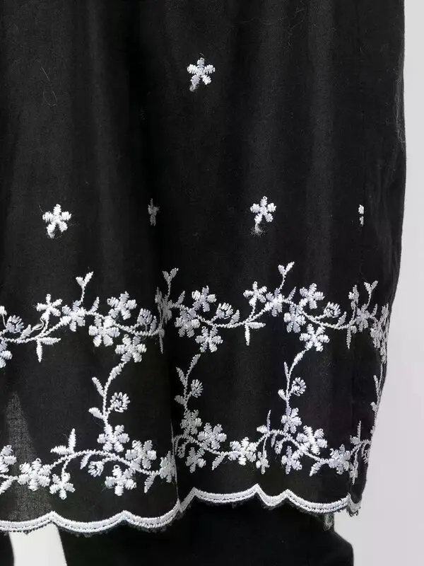 Comme Des Garçons Embroidered Skirt Trousers