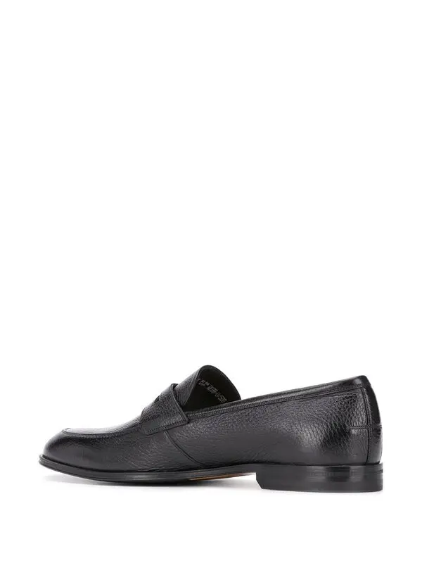Bally Webb Grained-effect Penny Loafers - Black
