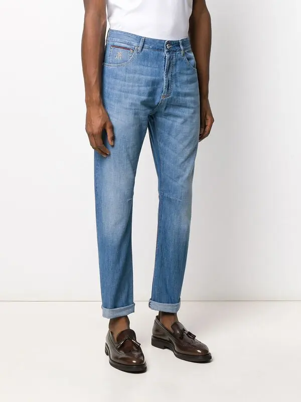 Brunello Cucinelli Mid-rise Straight Jeans - Blue