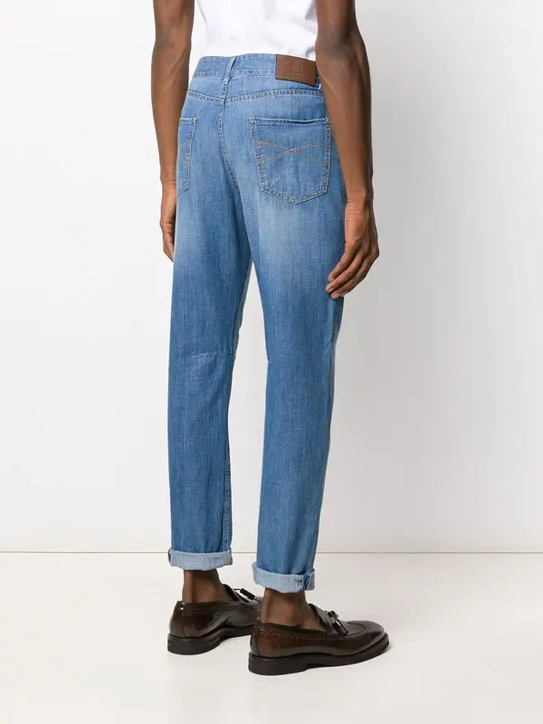 Brunello Cucinelli Mid-rise Straight Jeans - Blue