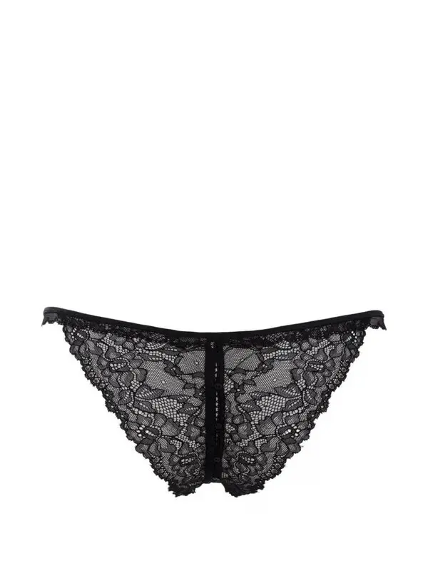 MAISON CLOSE Le Petit Secret Open Thong - Black