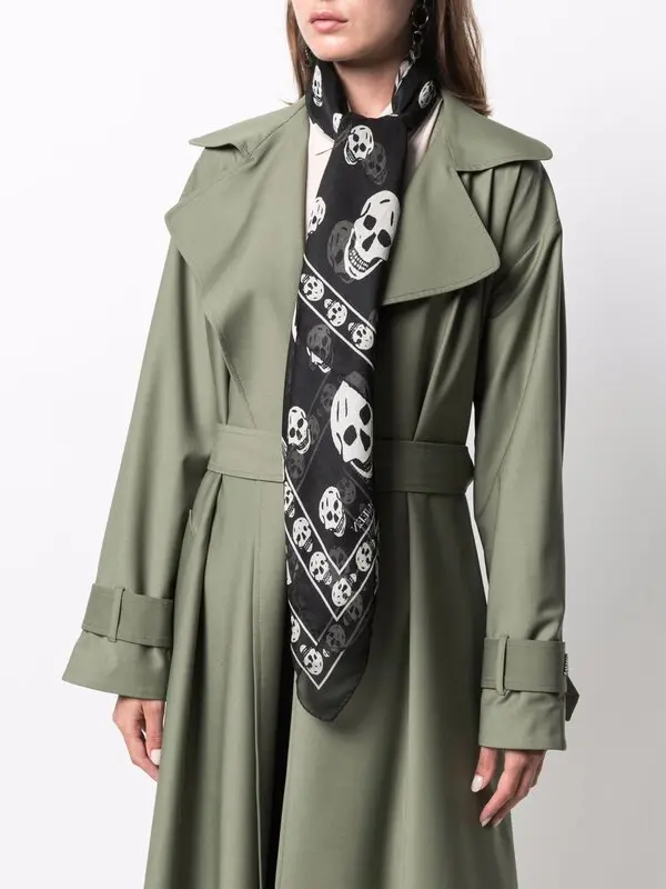 Alexander McQueen Skull Print Scarf - Black