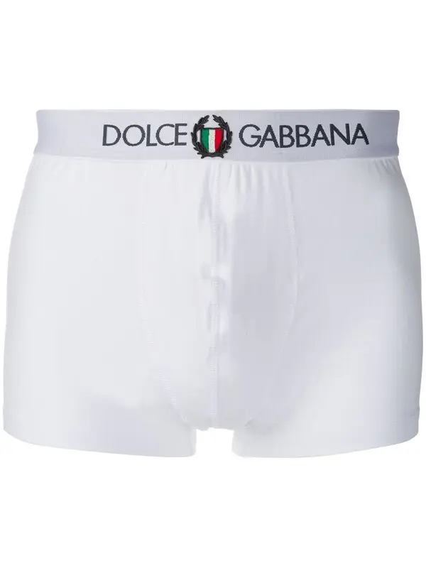 Dolce & Gabbana Logo Embroidered Boxers - White
