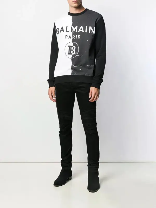 Balmain Slim-fit Panelled Jeans