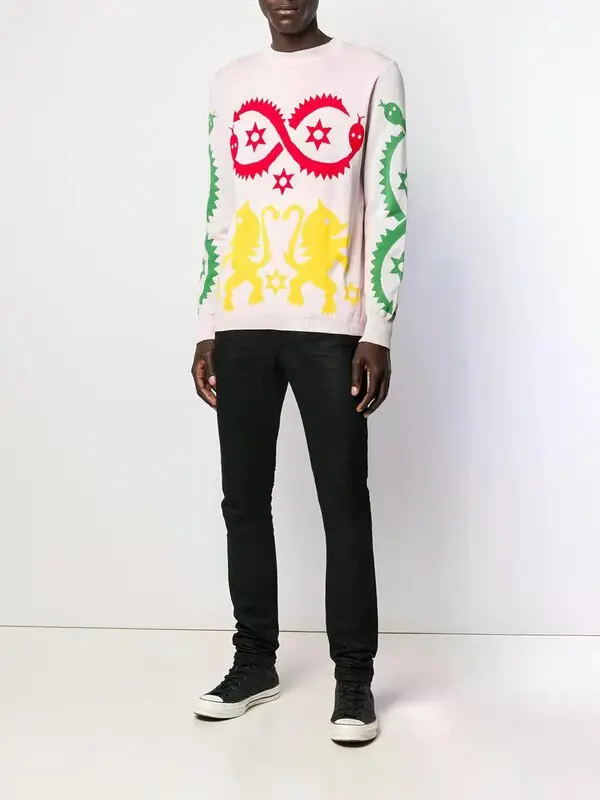 WALTER VAN BEIRENDONCK 2009 Intarsia Knit Jumper