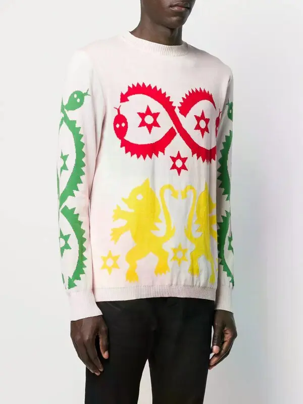 WALTER VAN BEIRENDONCK 2009 Intarsia Knit Jumper