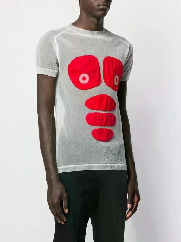WALTER VAN BEIRENDONCK Explicit Metallic Glitter T-shirt