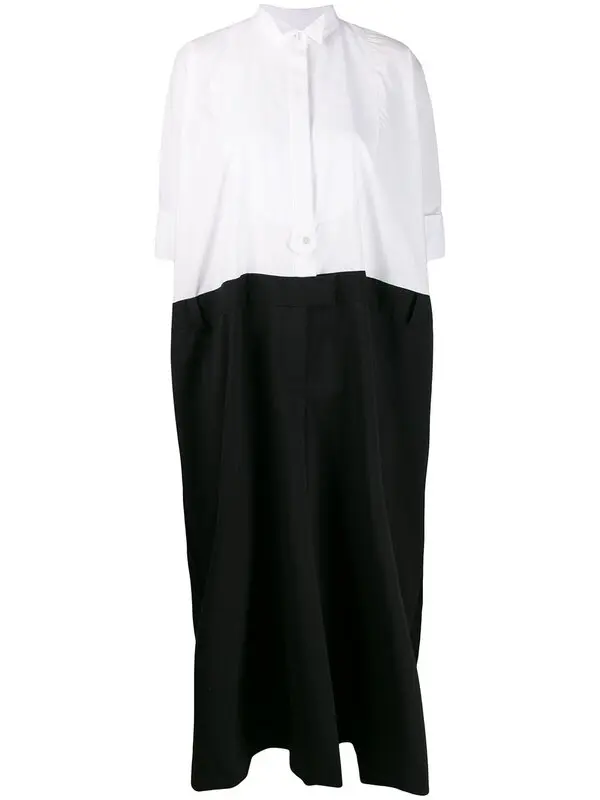 Sacai Suiting Oversized Jumpsuit - White | Editorialist