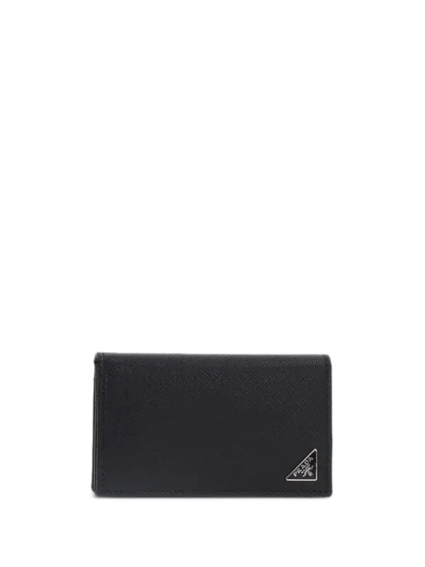 Prada Saffiano Leather Cardholder - Black