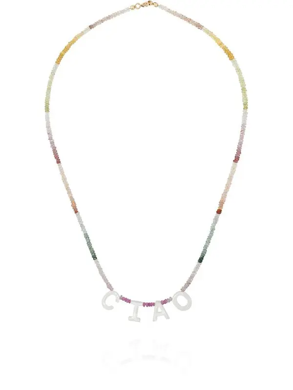 ROXANNE FIRST Ciao Rainbow Sapphire Necklace - Red