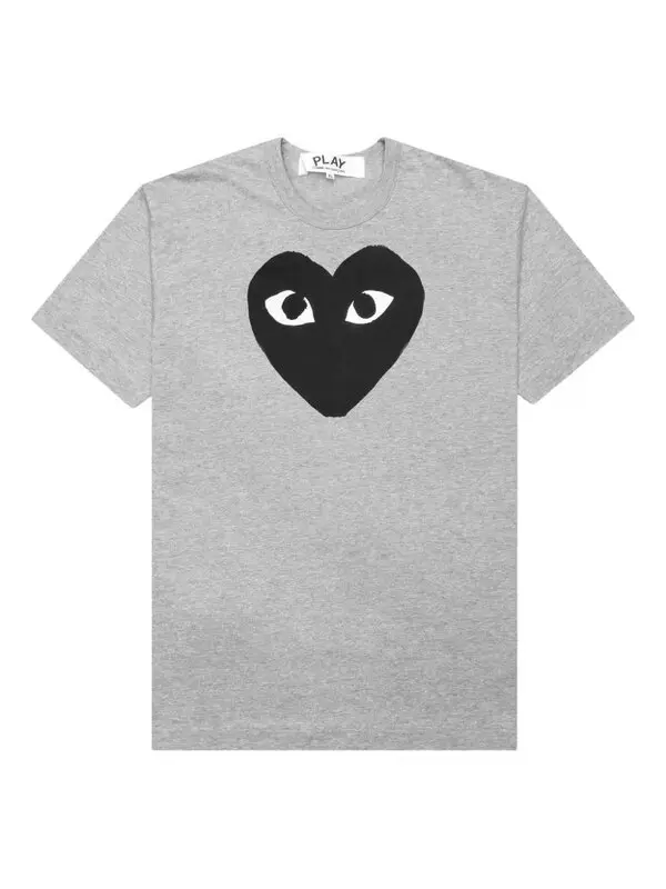 Play Comme Des Garcon Heart-print T-shirt - Grey