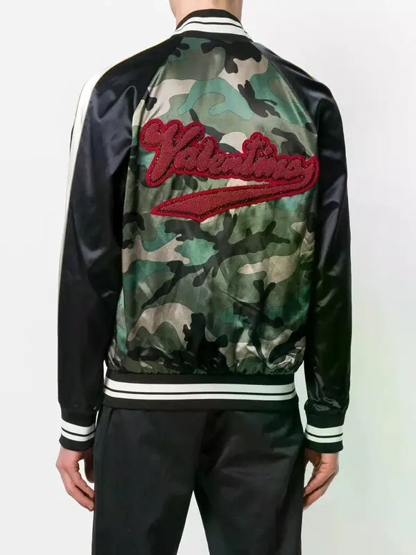 Valentino Garavani Camouflage Bomber Jacket - Green