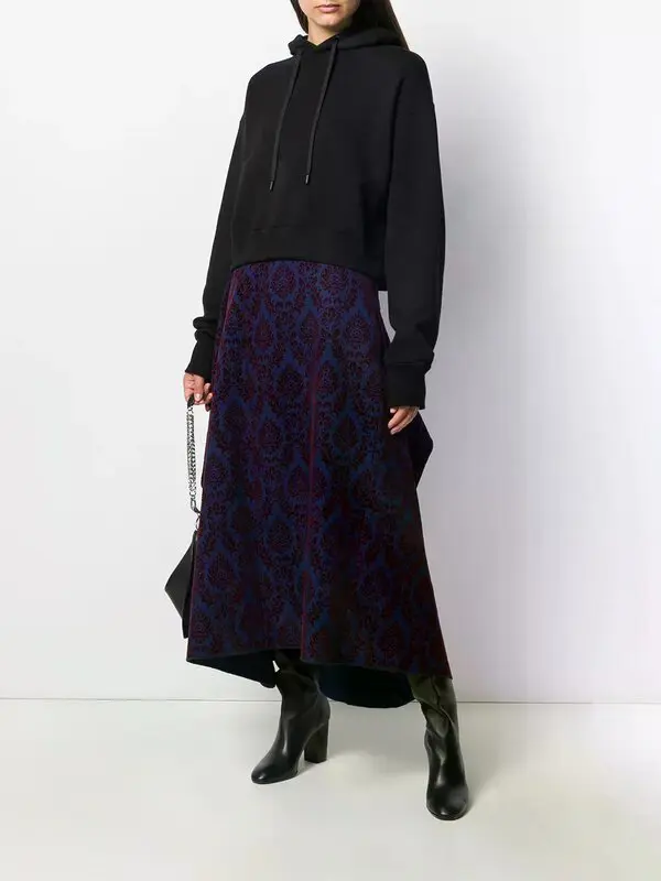 Comme Des Garçons 1996 Brocade Midi Skirt