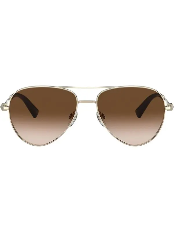 Valentino Garavani Va-2034 Aviator-Frame Sunglasses In Brown  display picture 1