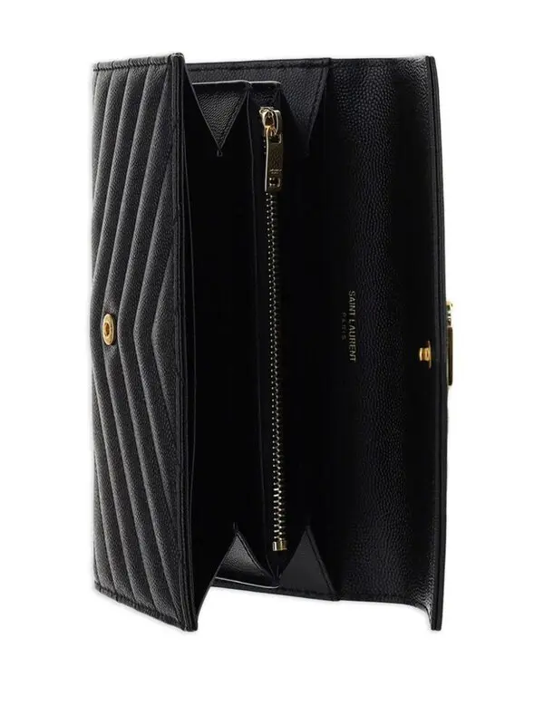Saint Laurent Large Cassandre Matelassé Flap Wallet