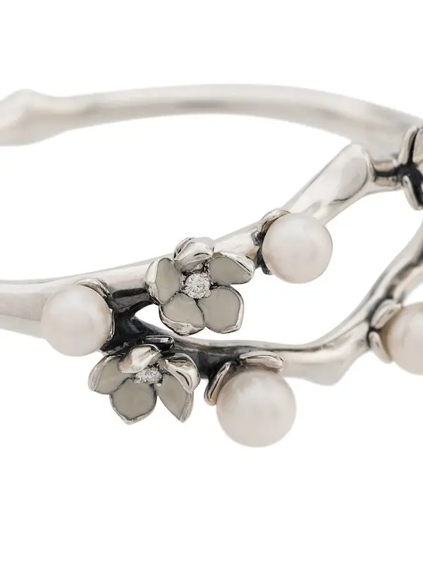SHAUN LEANE Cherry Blossom Pearl And Diamond Cuff