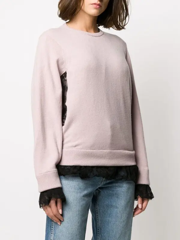 Valentino Garavani Lace-trimmed Jumper