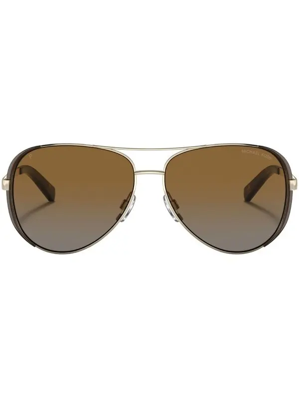 Michael Kors Chelsea Aviator Sunglasses - Gold