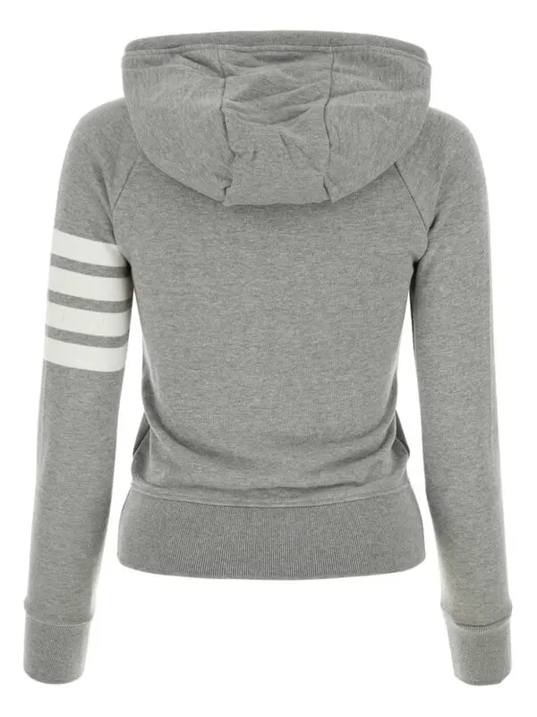 Thom Browne Classic Loopback 4-bar Zip Hoodie - Grey