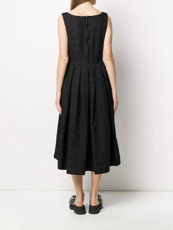 Comme Des Garçons Monogram A-line Midi Dress