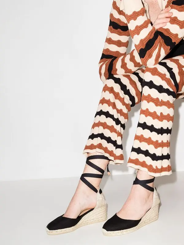 CastaÑer Carina 60 Wedge Espadrilles - Black