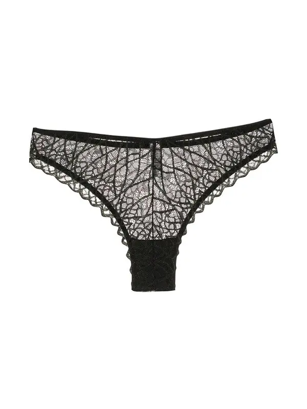 DOLCI FOLLIE Zebra Brazilian Briefs - Black