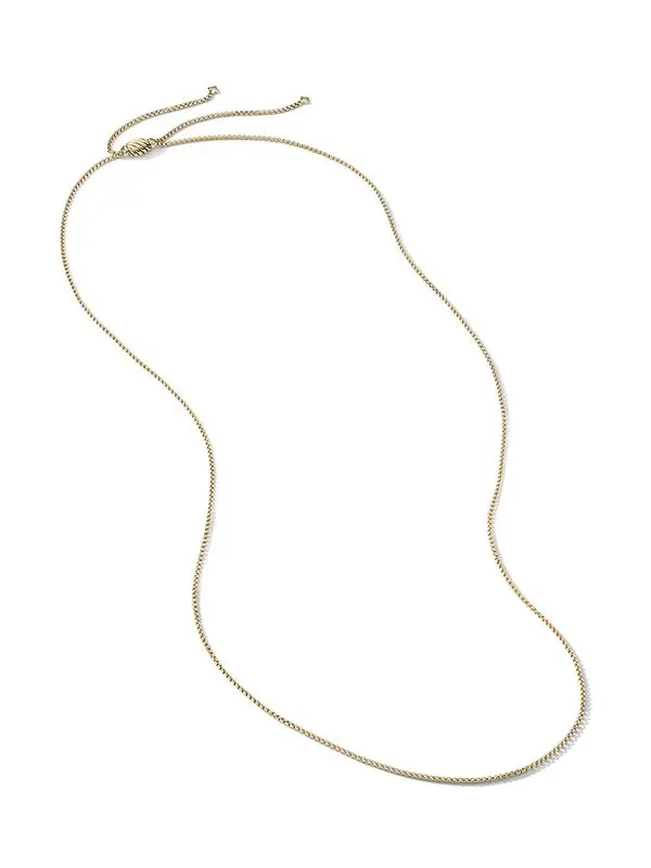David Yurman 18kt Yellow Box Chain Slider Necklace