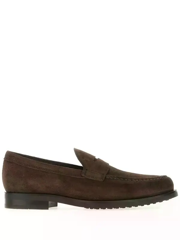 TOD'S Suede Loafers - Brown