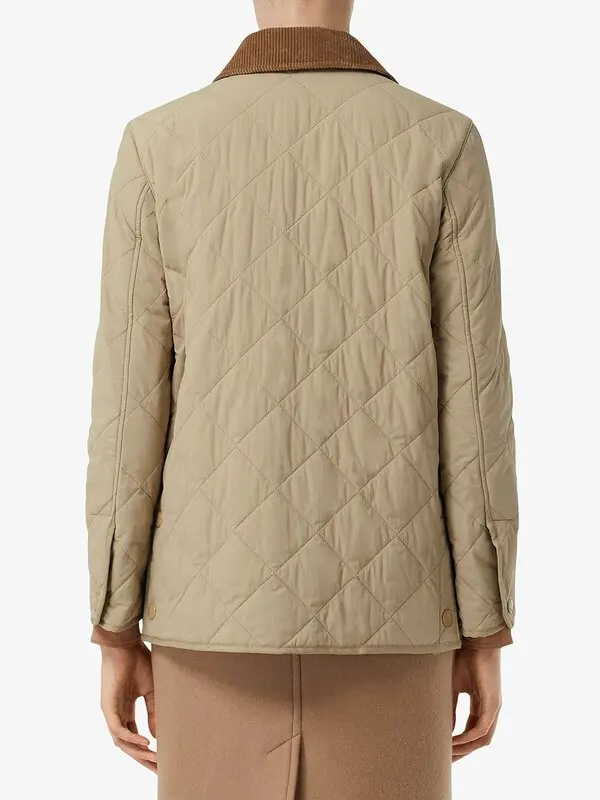 Burberry Diamond Quilted Barn Jacket - Neutrals