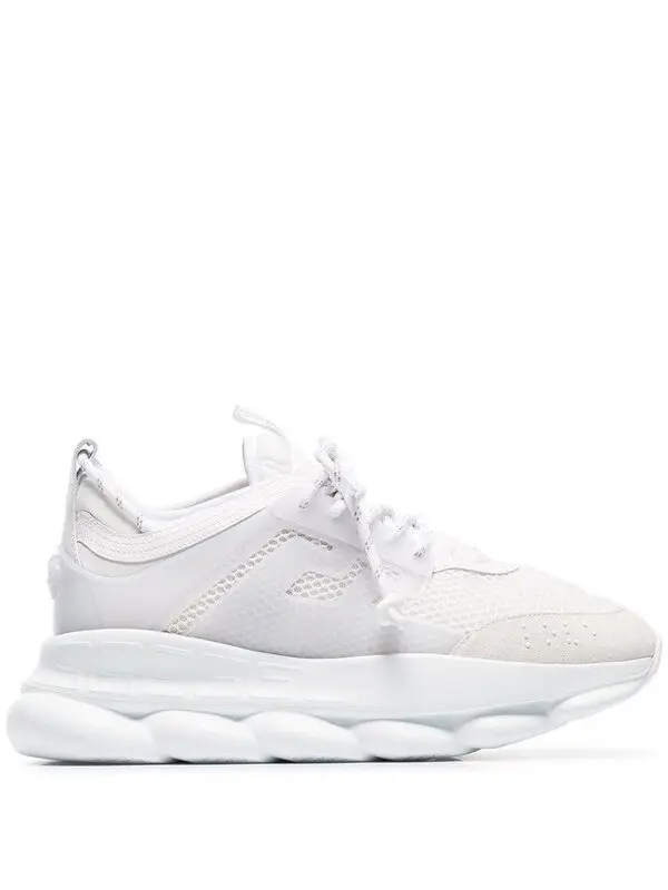 Versace Chain Reaction Sneakers - White
