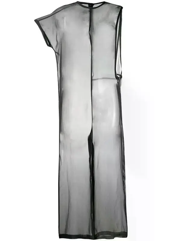 Comme Des Garçons 1990s Sheer Cropped Jumpsuit - Black