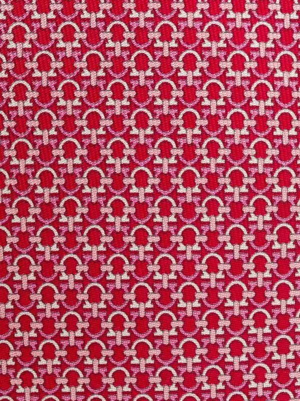 FERRAGAMO Monogram Print Tie - Red