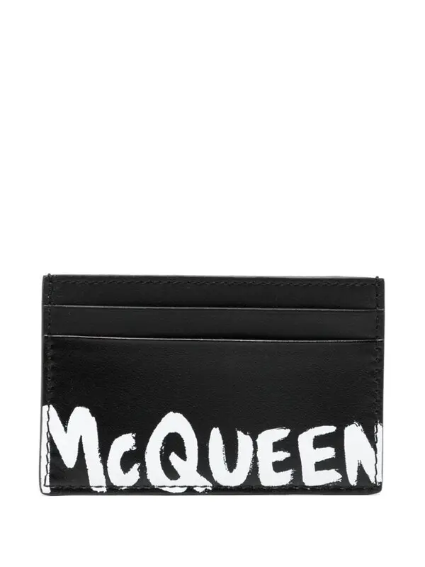 Alexander McQueen Logo Print Cardholder - Black