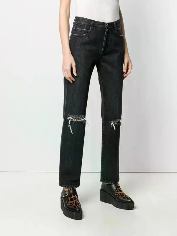 Stella McCartney Distressed Straight-leg Jeans