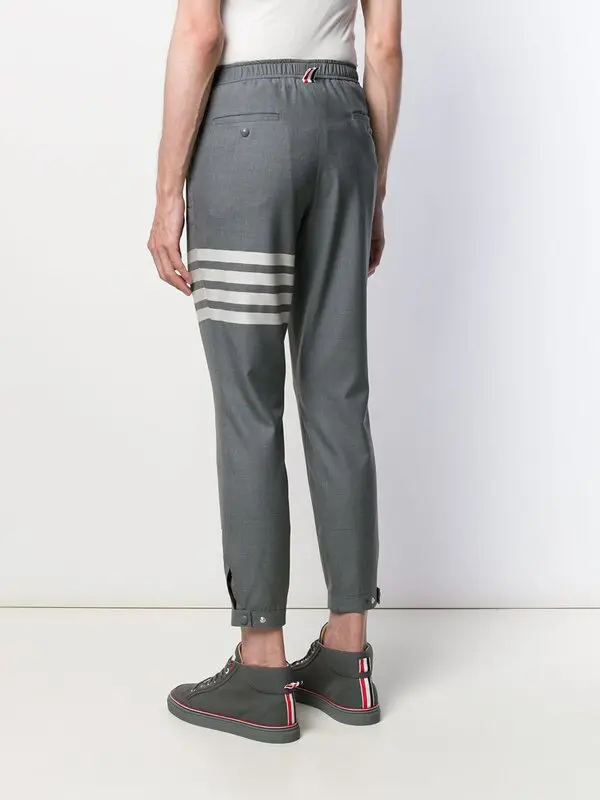Thom Browne Plain Weave Suiting Track Pants - Grey