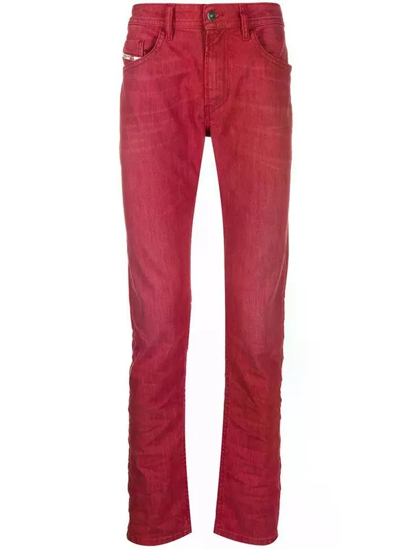 DIESEL® Thommer Low-rise Slim-fit Jeans - Red