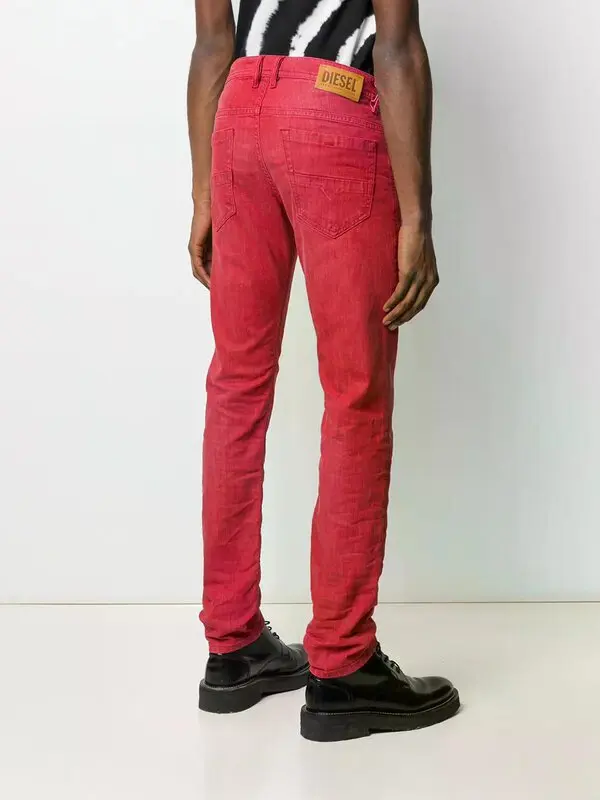 DIESEL® Thommer Low-rise Slim-fit Jeans - Red