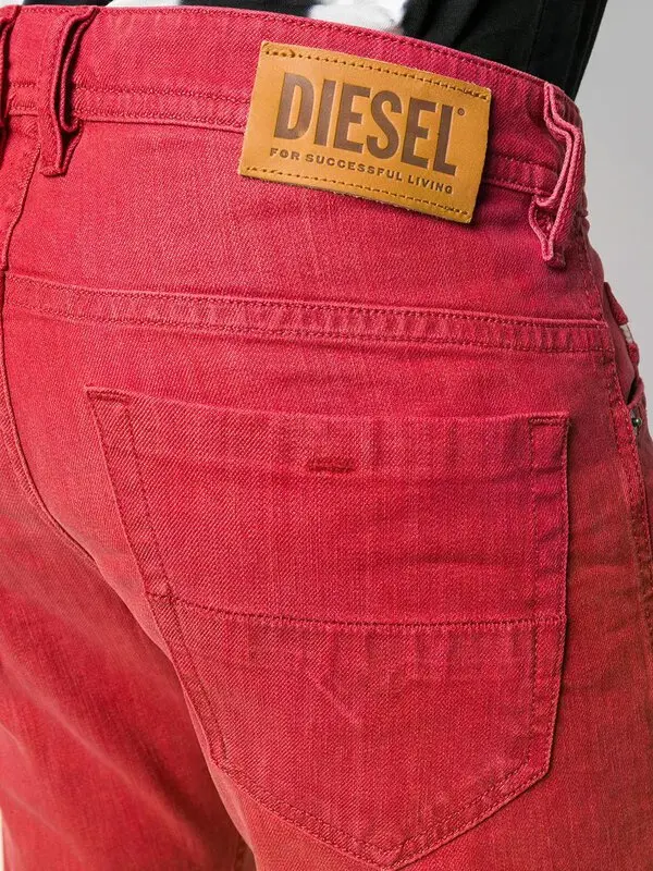 DIESEL® Thommer Low-rise Slim-fit Jeans - Red