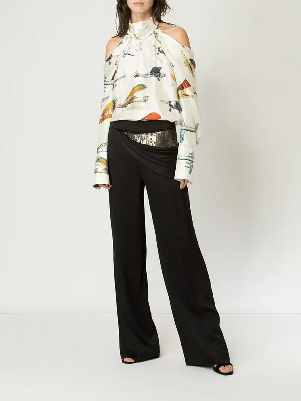 Monse Sequin Drape Trousers