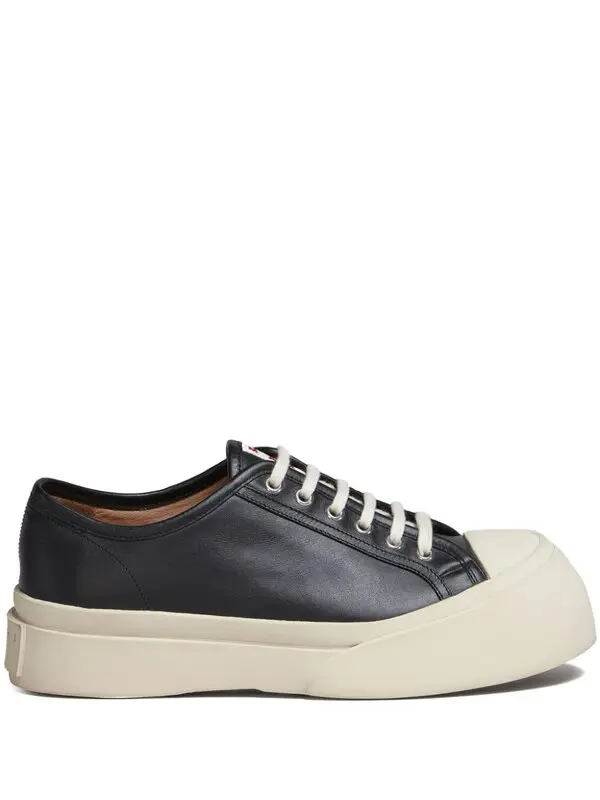 Marni Nappa Leather Pablo Lace-up Platform Sneakers - Black
