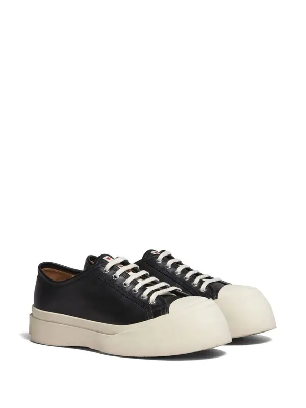 Marni Nappa Leather Pablo Lace-up Platform Sneakers - Black